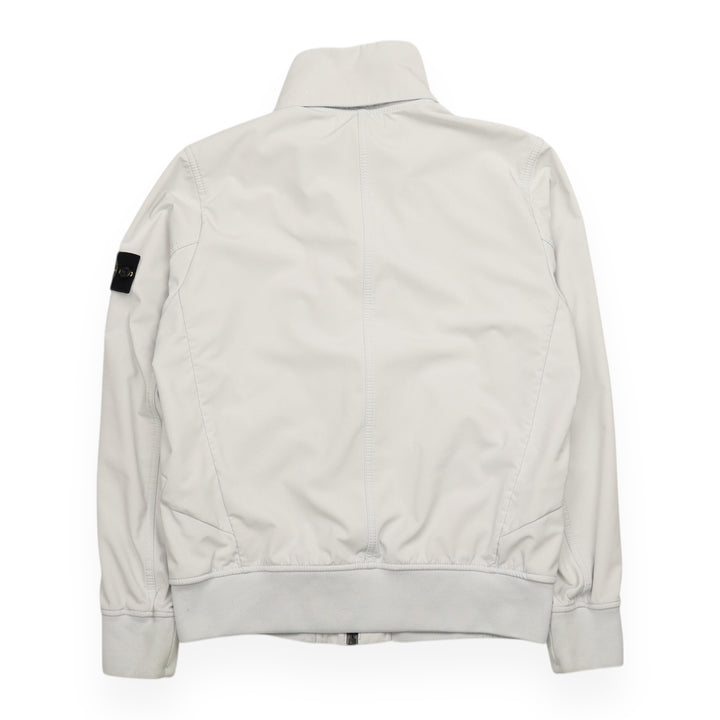 Large Light Blue Stone Island S/S 16 Light Soft Shell-R Hooded Jacket ...