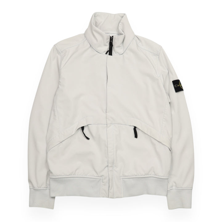 Large Light Blue Stone Island S/S 16 Light Soft Shell-R Hooded Jacket ...